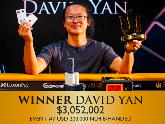 David Yan si z $200k turnaje odnáší přes $3 miliony